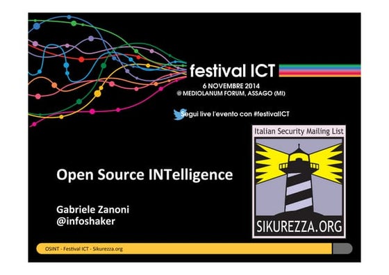 Osint {open Source Intelligence } Pptx Internet Computing