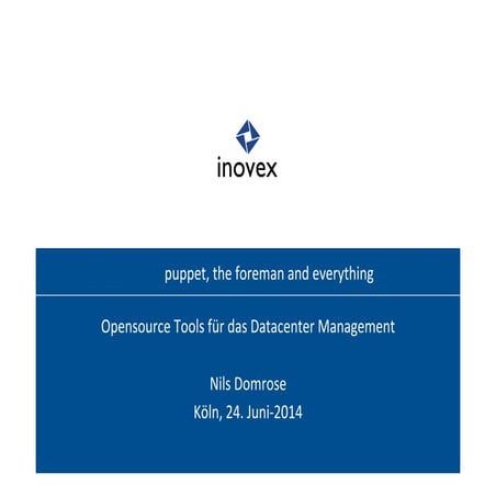 Opensource Tools Für Das Data Center Management Ppt