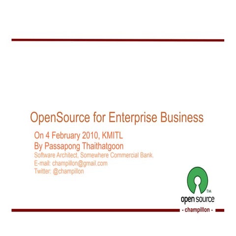 OpenSource for Enterprise Business Presentation 010 | PPT