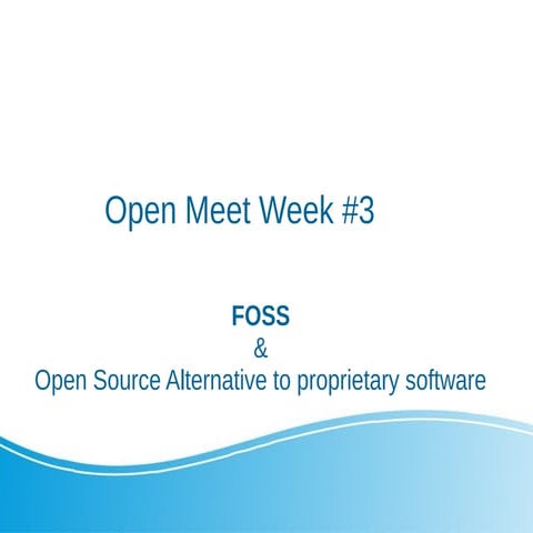 Open source alternatives to proprietary software | PPT