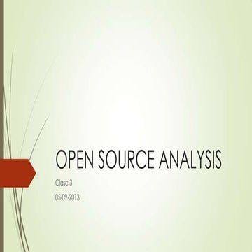 Open source analysis | PPTX