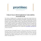 Open Source Web Application Vulnerability Scanning Tools