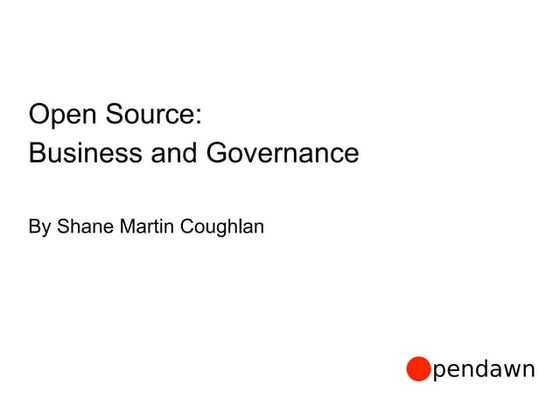 Understanding Governance Models in Open Source | PPTX