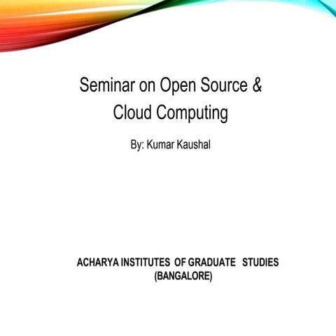 Open Source Cloud Computing 1pptx Cloud Computing Internet