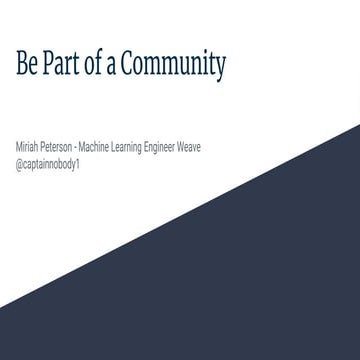 Be Part of a Community | PPT