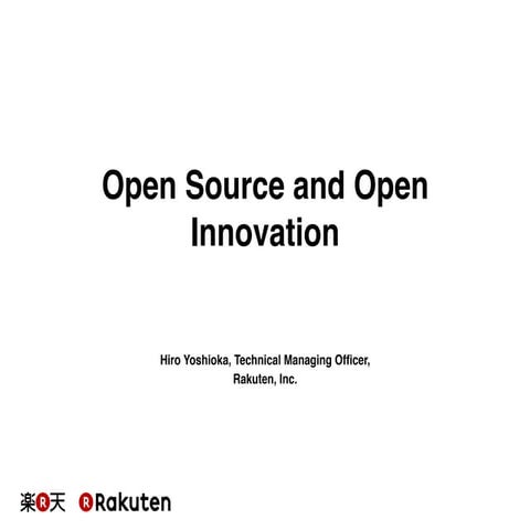 Open source software and open innovation | PPT