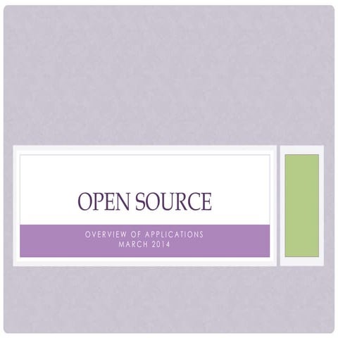 Open source overview for libraries and librarians | PPT