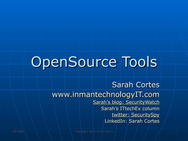 Opensource Presentation Ppt