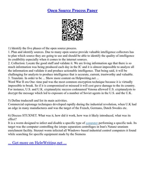 Open Source Process Paper Pdf Internet Computing 3222