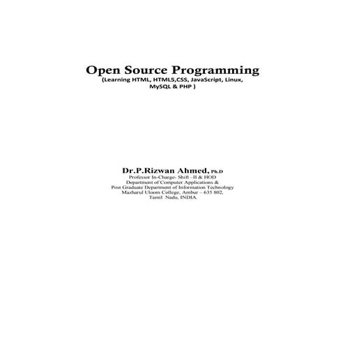 Open Source Programming Pdf 