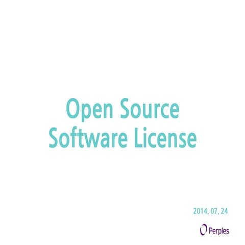 Open source software license | PPT