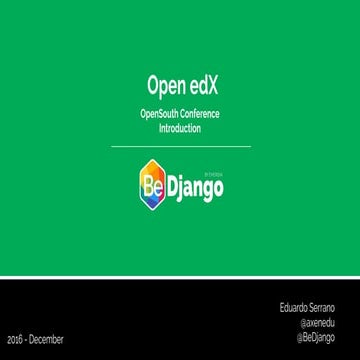 Open south open edx speech introduction | PDF | Internet | Computing