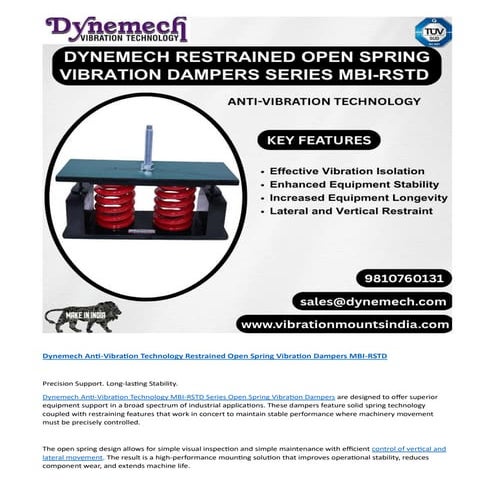 Dynemech Anti-Vibration Technology Restrained Open Spring Vibration ...