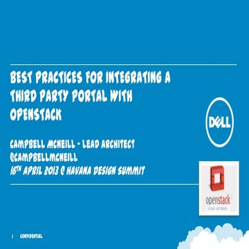 Best Practices for Integrating a Third party Portal with OpenStack | PPTX