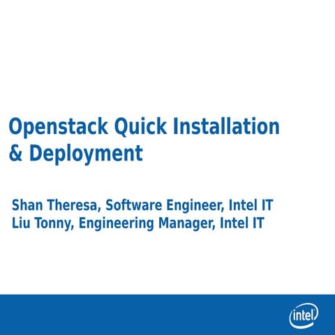 Openstack ap summit | PDF