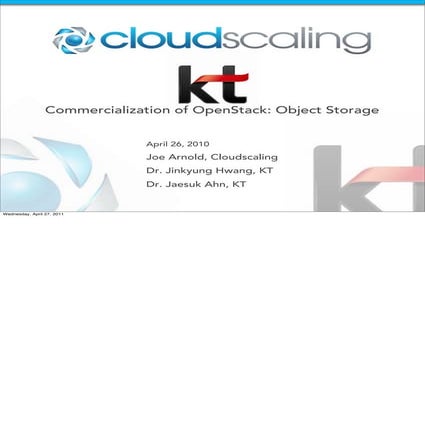 Commercialization of OpenStack Object Storage | PDF