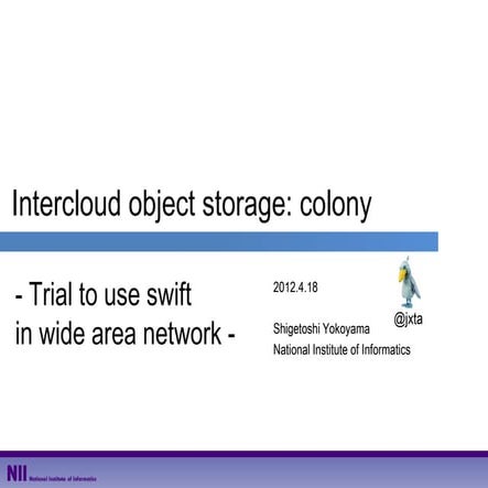 OpenStack design summit (colony session) | PDF