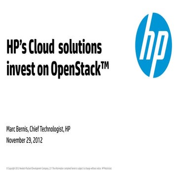 Open stack in action hp cloud openstack | PPT