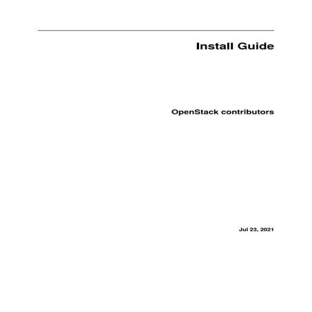 Openstack Installguide Pdf
