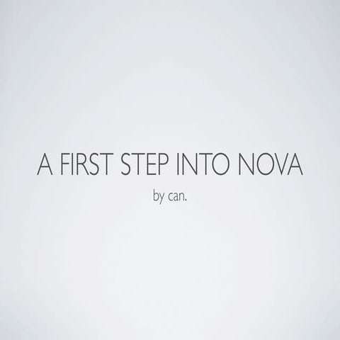 Openstack nova源码分析(1) | PPT