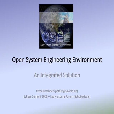 Open System Engineering Environment An Integrated Solution | PDF