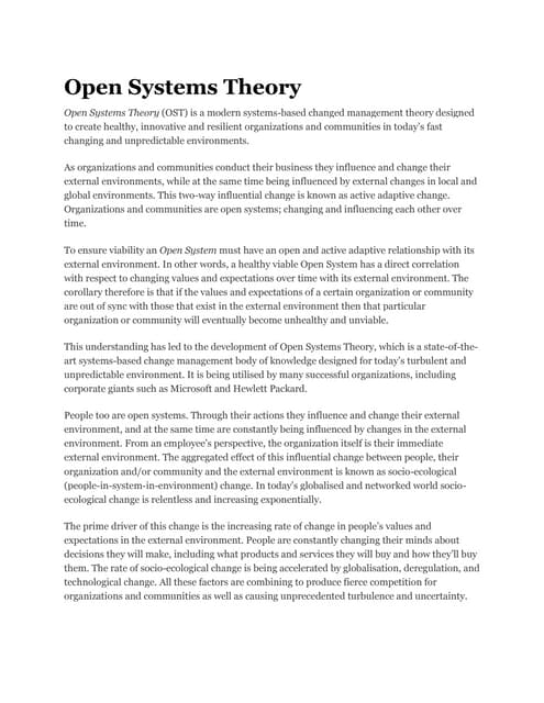 Open vs Closed Systems | PPTX