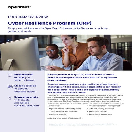 OpenText Cyber Resilience Program | PDF