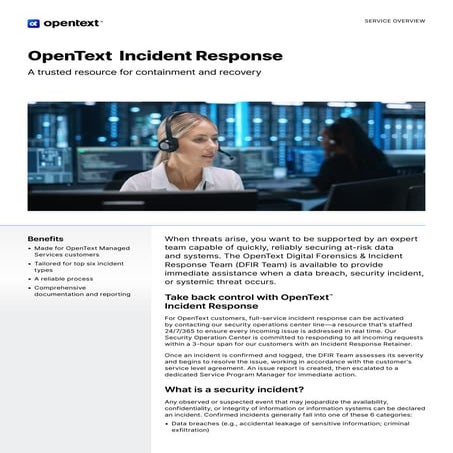 Opentext Incident Response (IR) Service Overview.pdf