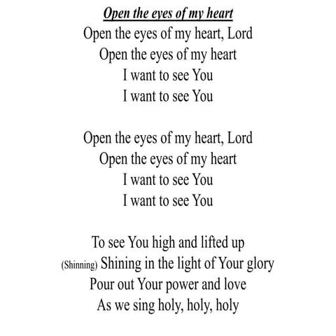Open the eyes of my heart a | PPTX