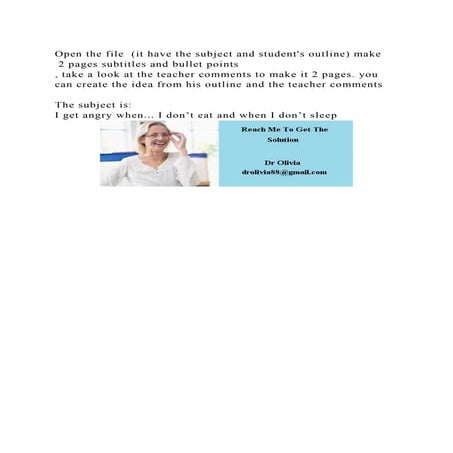 Open the file (it have the subject and students outline) make 2 .docx