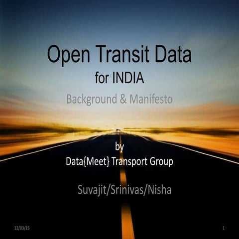 Open Transit Data for India | PPT