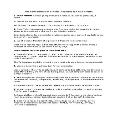 Transcript: The Democratization of Video: Everyone Can Have A Voice ...