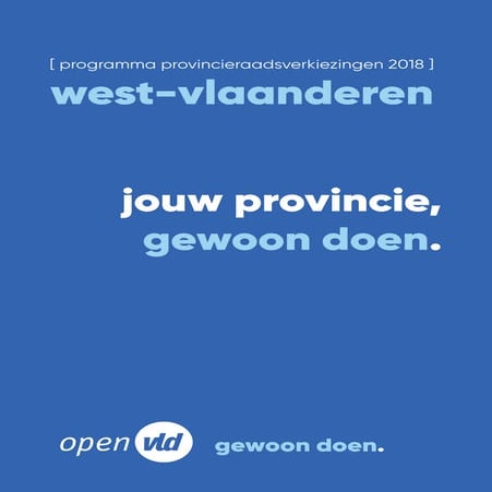 Open Vld W-VL Programma provincie 2018 | PDF