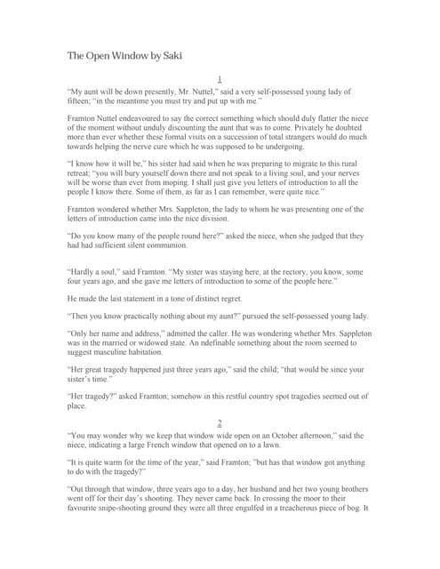 Lesson Plan on Hills Like White Elephants" by Ernest Hemingway | DOC