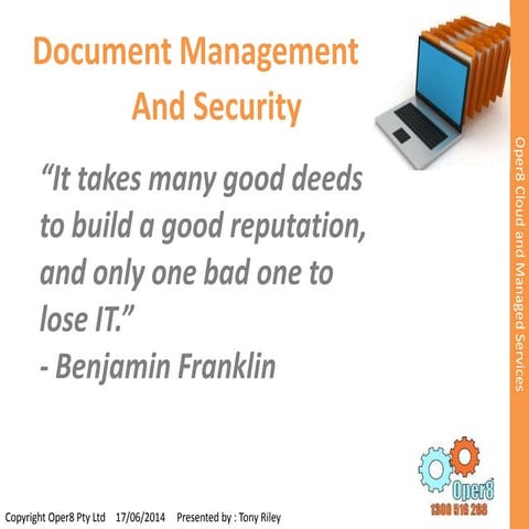 Oper8 document management solution v2.0 | PPTX