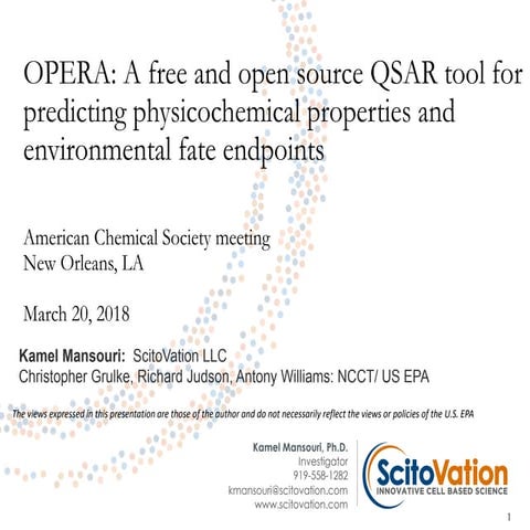 Opera A Free And Open Source Qsar Tool For Predicting Physicochemical Properties And