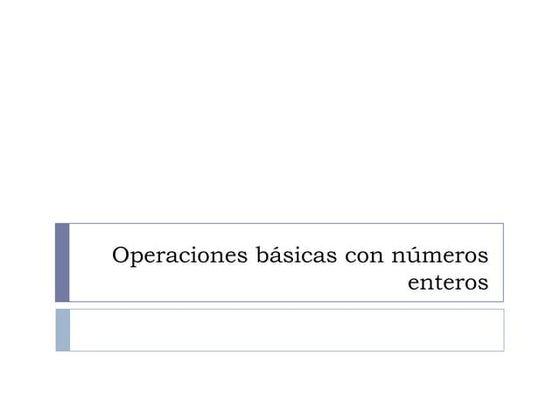 Numeros Enteros | PPT
