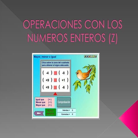 Operaciones con los numeros enteros (z) | PPTX