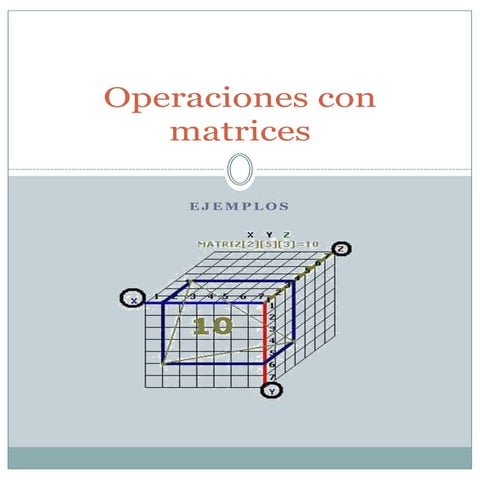 Operaciones con matrices | PPTX