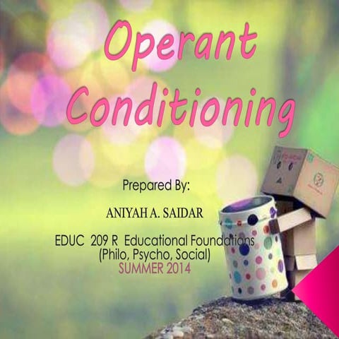 Operant conditioning | PPT