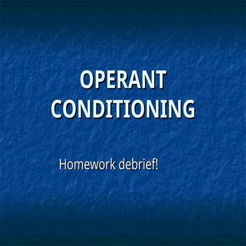 Operant Conditioning AQA A level Psychology | PPT