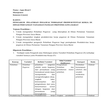 Operasionalisasi variabel | DOC