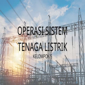 Operasi Sistem Tenaga Listrik Operation System Ppt 