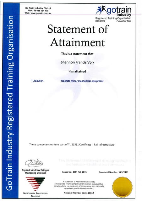 12D Modelling Certificate | PDF