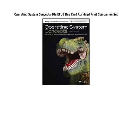 Operating System Concepts 10e EPUB Reg Card Abridged Print Companion ...