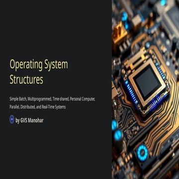 Operating-System-Structures and Types of OS | PPTX