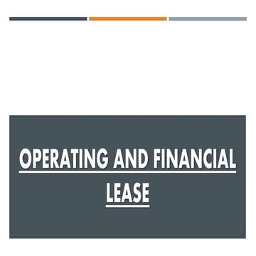 Operating and financing lease | PPTX