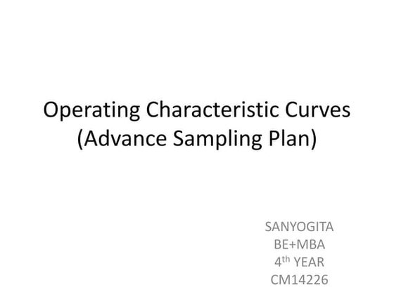 Operating characteristics curve | PPTX | Physics | Science