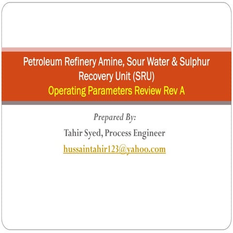 Operating Parameter SRU sour water and sulfur recovery.pdf