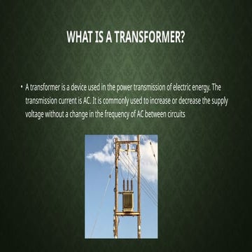 Operating Principle and Applications of Transformers.pptx